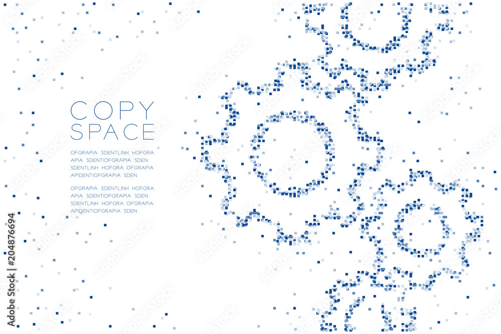 Abstract Geometric Square box pattern Engineering Gear shape, teamwork ...