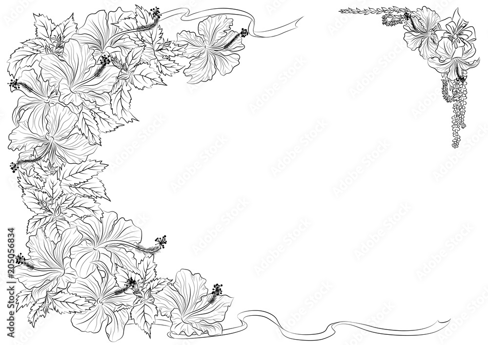 flower frame coloring pages