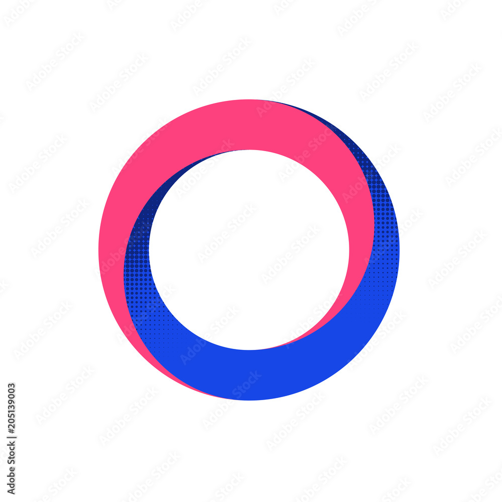 Impossible shape. Optical Illusion. Web design element. Line design ...