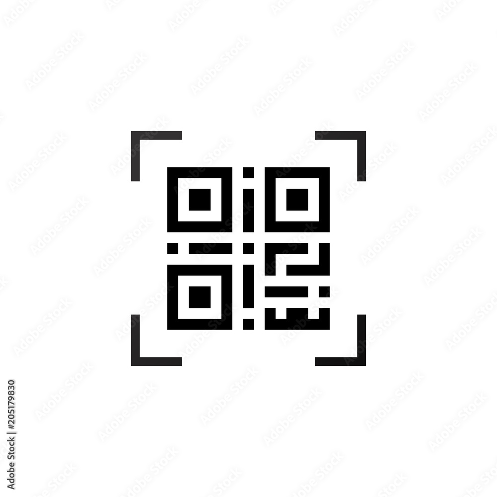 Simple machine-readable qr code Stock Vector | Adobe Stock