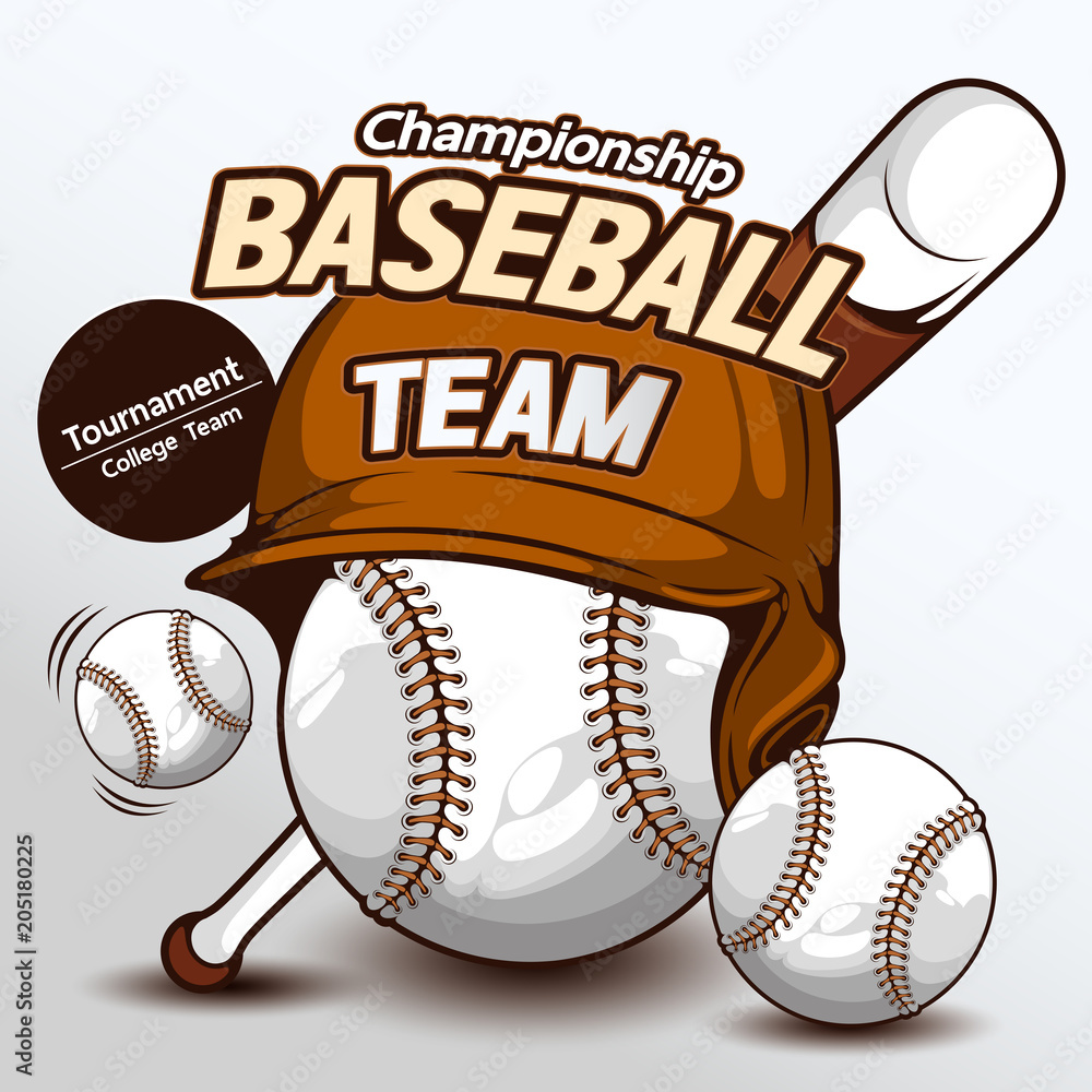 Baseball logo, hand drawn, drawing image vector illustration. Stock ...