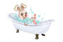 Rabbit Bubble Bath Free Stock Photo - Public Domain Pictures