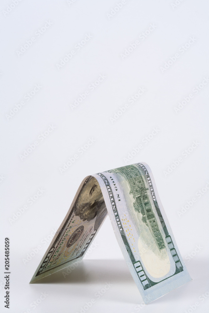 Dollar, model on dollar banknote, concept and idea of time value and ...