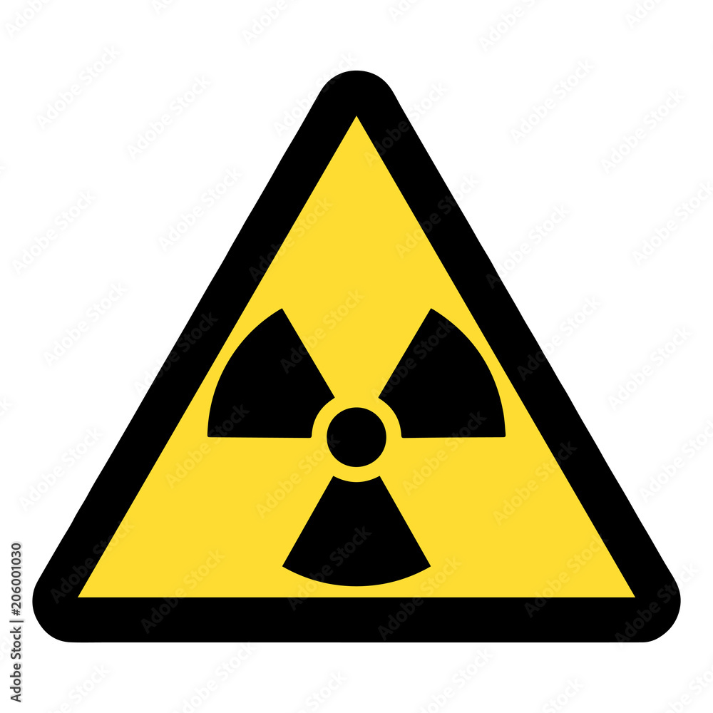 Standard Pictogam of Ionizing radiation Symbol, Warning sign of ...