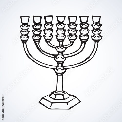 Menorah. Vector drawing Stock Vector | Adobe Stock Menorah. Vector drawing Stock Vector | Adobe Stock