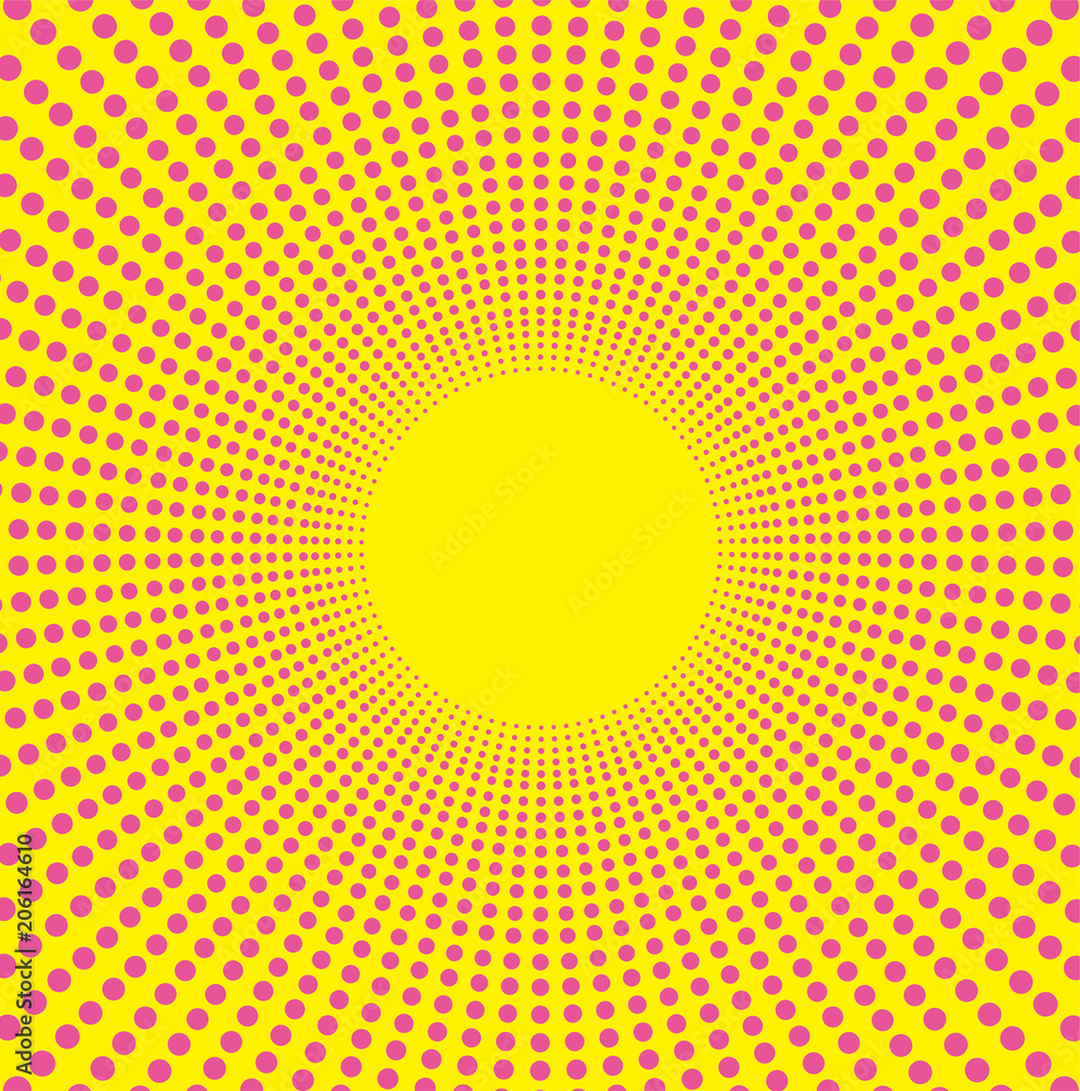 Dot expression concentration line Background Yellow | Radiation ...