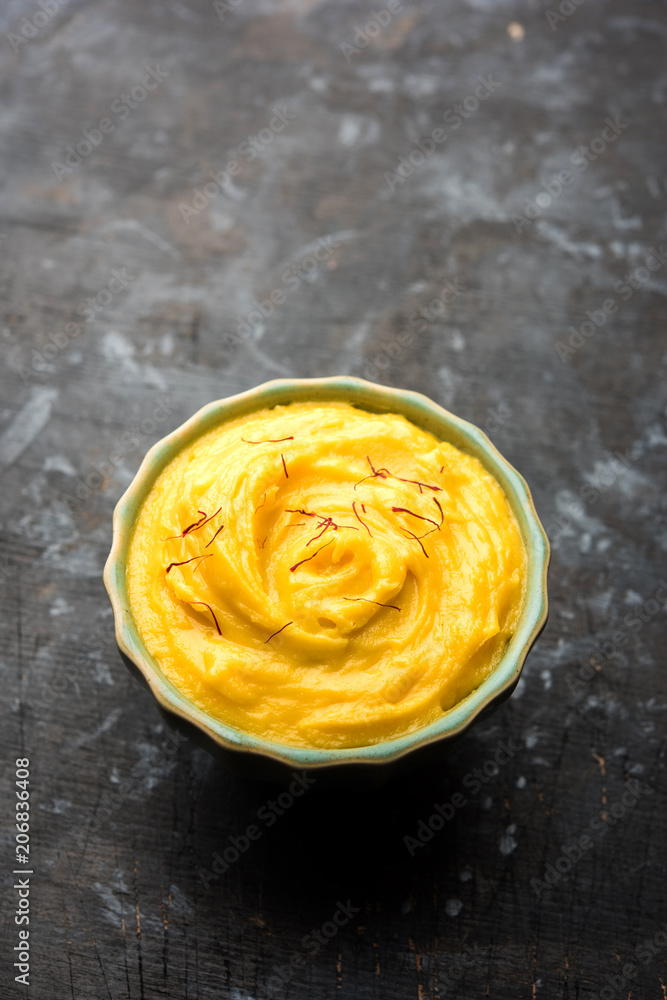 Amrakhand OR Mango Shrikhand / srikhand is popular Indian dessert ...