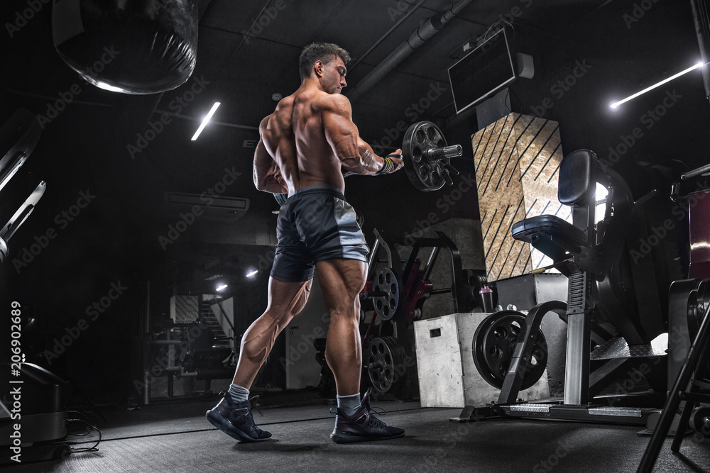 Stock-Foto „Handsome young fit muscular caucasian man of model ...