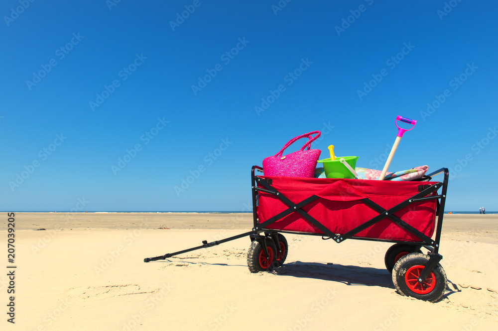 Hand cart at the beach Stock Photo | Adobe Stock