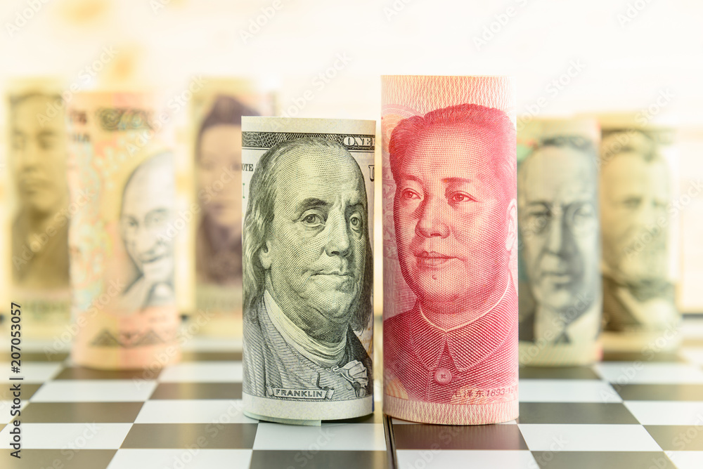 Fotografie World economy and forex / foreign currency exchange concept ...