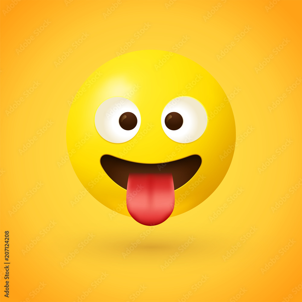 Smiley Face With Tongue Sticking Out And Crossed Eyes Crazy Emoji