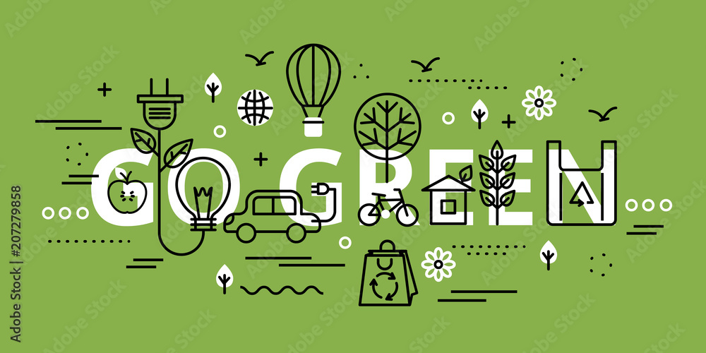 Go green infographic concept Stock Vector | Adobe Stock