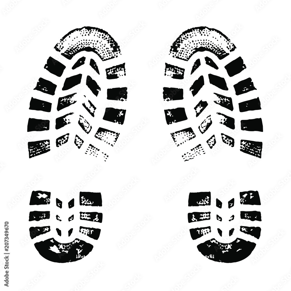 Boot Print Stock Vector | Adobe Stock