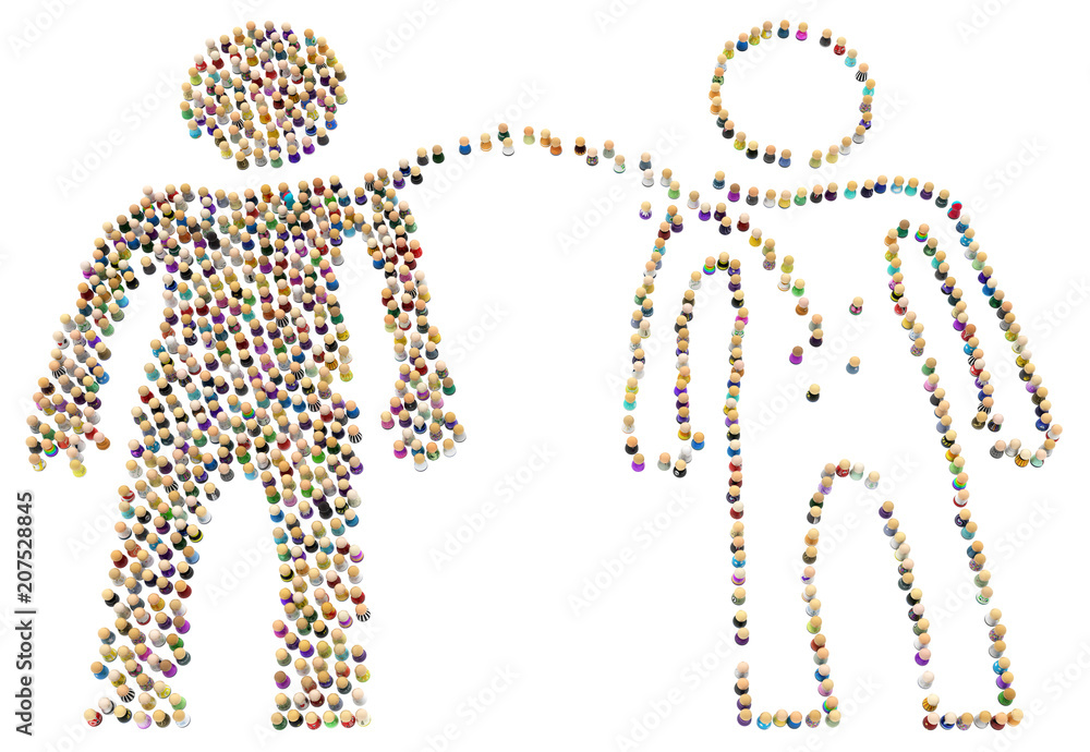 Cartoon Crowd Figure, Fill Empty Stock Illustration | Adobe Stock
