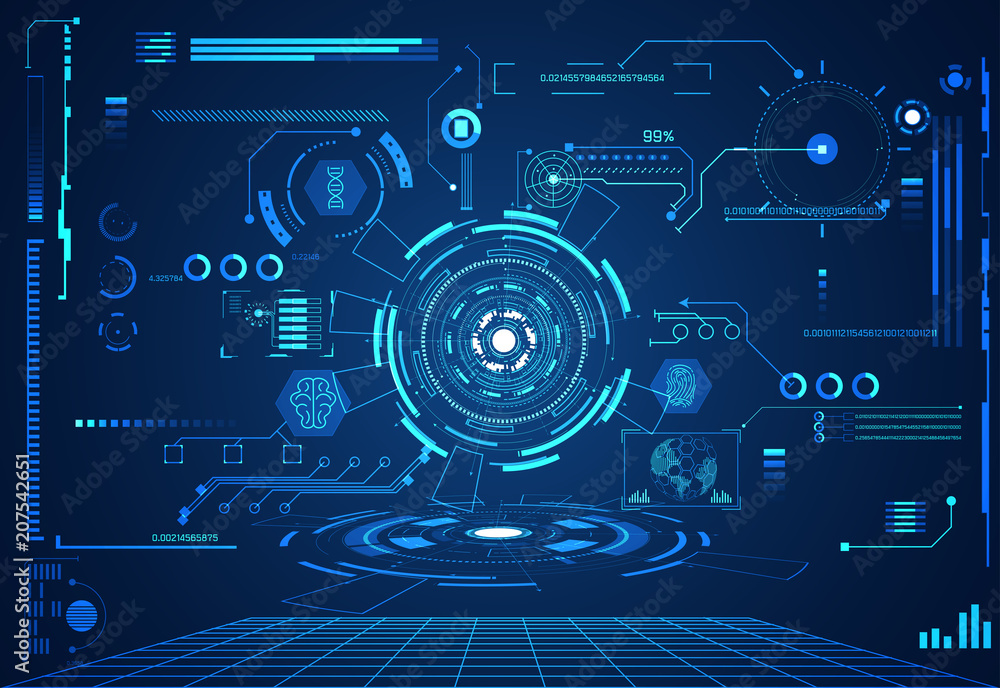 abstract technology ui futuristic concept hud health interface hologram ...