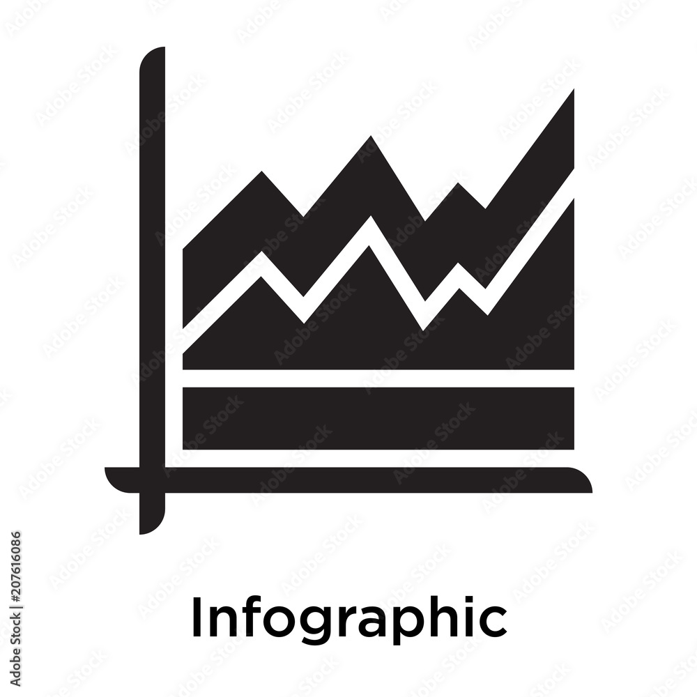 Infographic icon vector sign and symbol isolated on white background ...