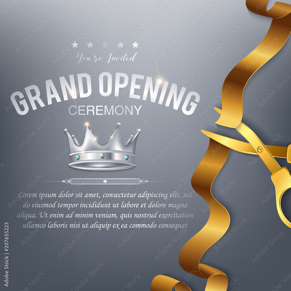 Grand opening vector background Stock Vector | Adobe Stock