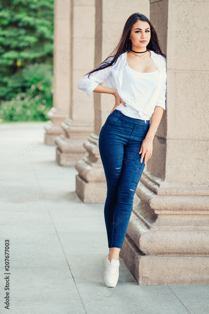 tall beautiful sexy girl , fashion beauty , girl with a sports figure ...