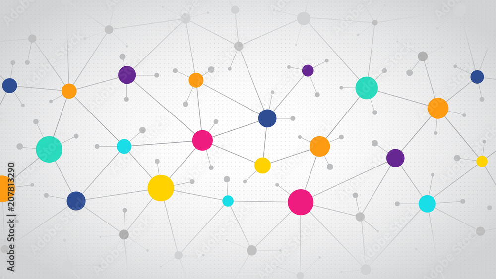 Network color communication background. Illustration of an abstract ...