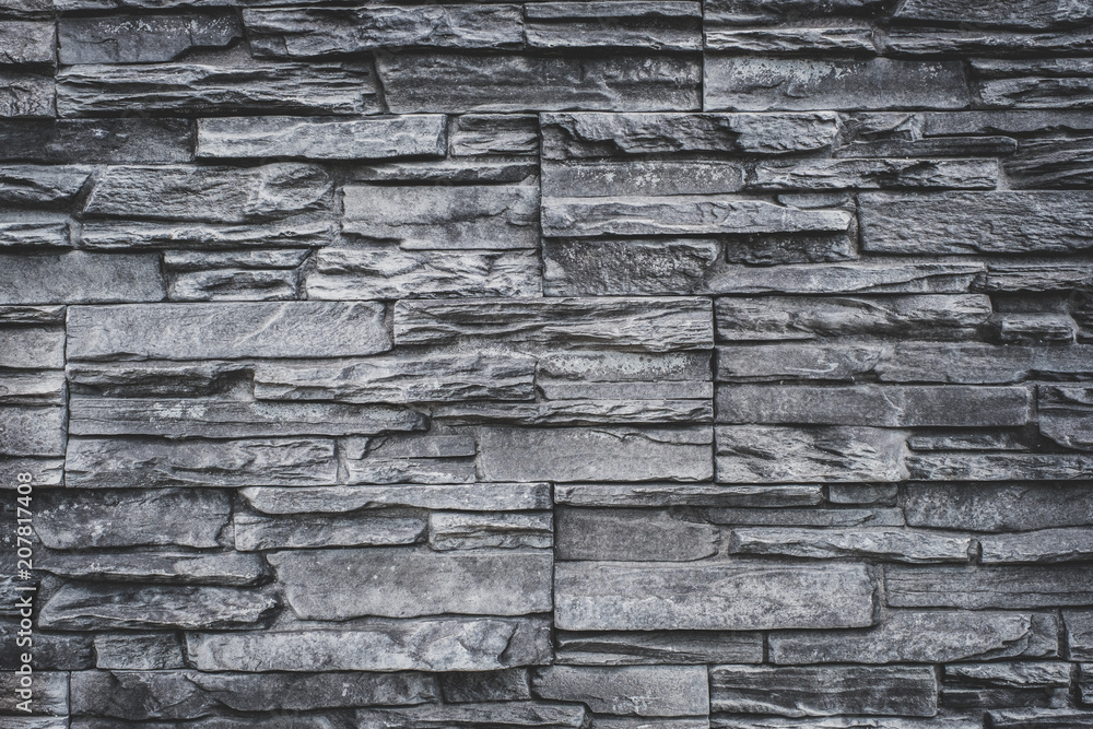 natural stone wall background - grey granite stone texture Stock Photo ...