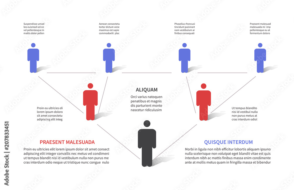 Company hierarchy 3d chart, business organization structure with people ...