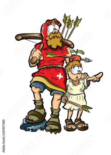 William Tell cartoon version Vecteur Stock | Adobe Stock