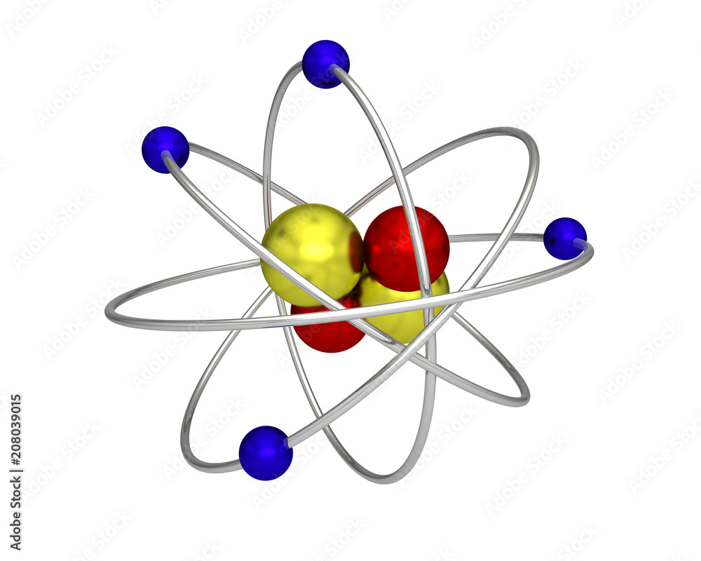 atome proton électron neutron atomique physique Stock Illustration ...