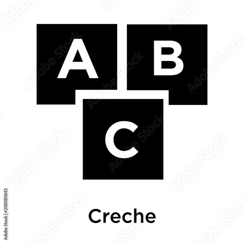 Creche icon vector sign and symbol isolated on white background, Creche ...