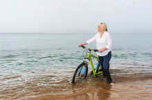 Woman Wading Through Water Free Stock Photo - Public Domain Pictures