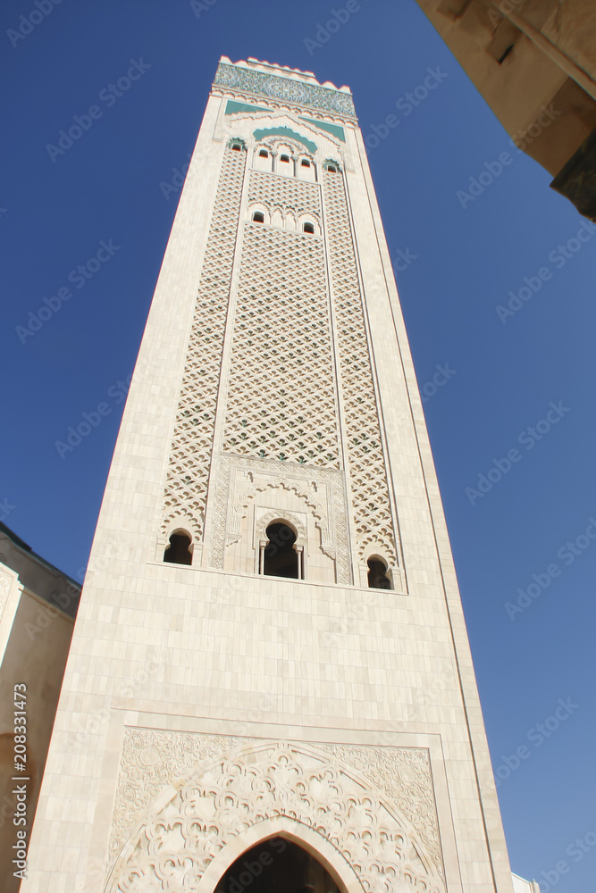 white marble tower decorated with mosaics and stone carving, the world ...