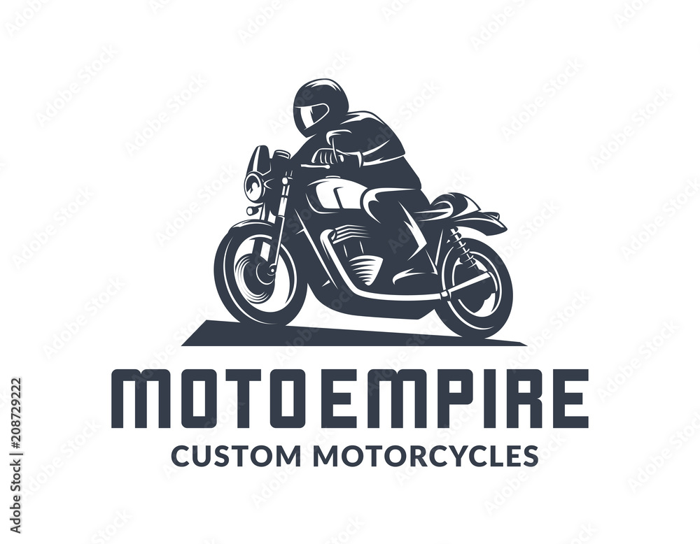 Vintage cafe racer motorcycle logo. Stock Vector | Adobe Stock