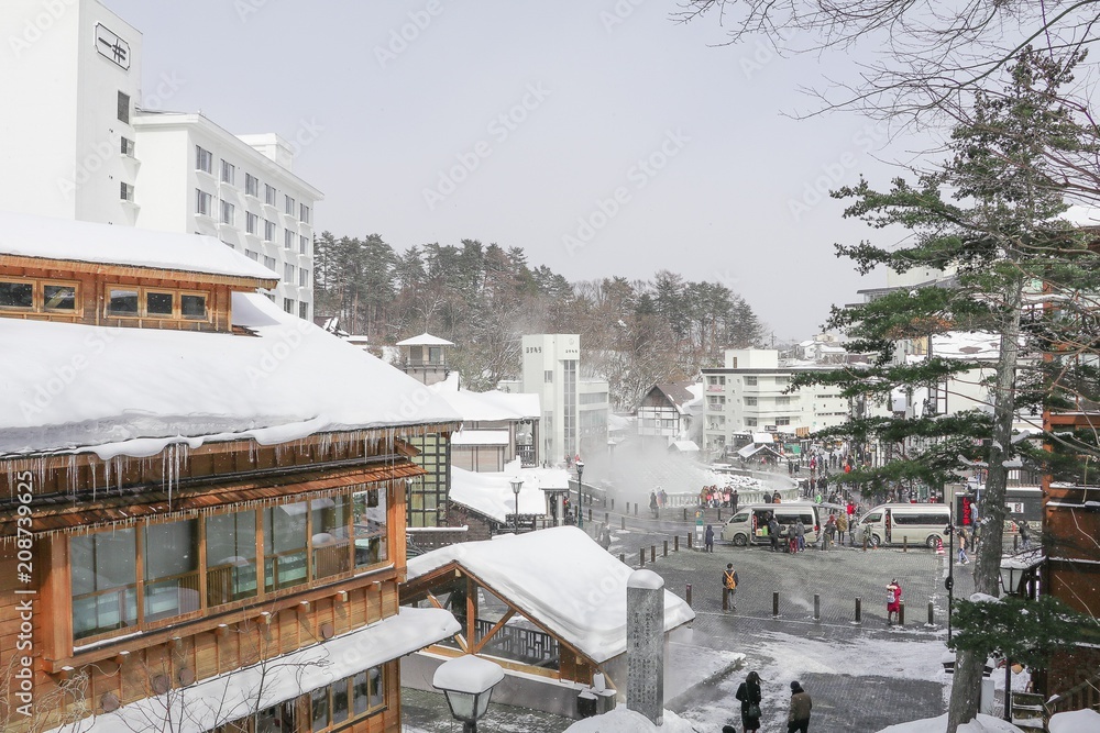 Kusatsu Onsen is a hot spring resort located in Gunma Prefecture Japan,one of the top three hot ...