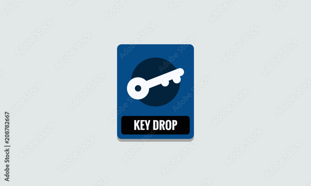 Please Drop Keys Here Sign for Hotel Reception Desk Stock Vector ...