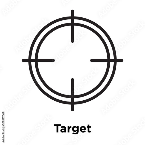 Target icon vector sign and symbol isolated on white background, Target ...