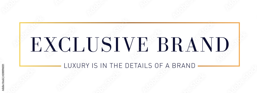 Exclusive Modern Rectangle Gold Logo Template Stock Vector | Adobe Stock