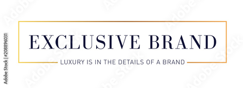 Exclusive Modern Rectangle Gold Logo Template Stock Vector | Adobe Stock