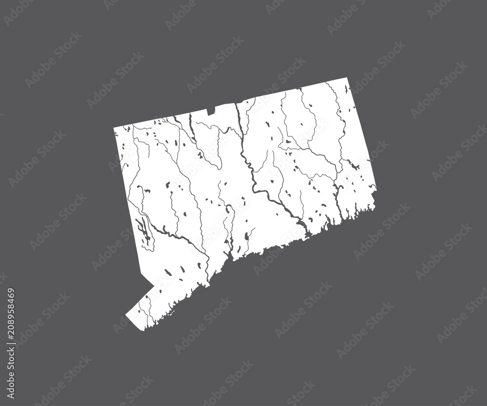 Vector de Stock U.S. states - map of Connecticut. Please look at my ...