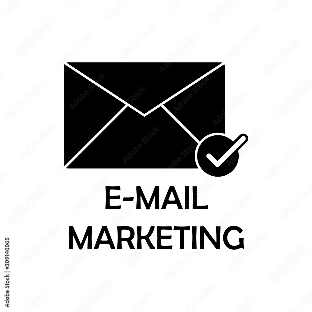 Mail icon with check sign. Mail icon and approved, confirm, done, tick ...