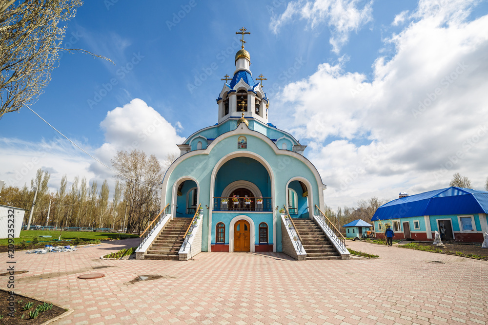 Russia, Samara, April 2016: a temple in honor of the Cathedral of the ...