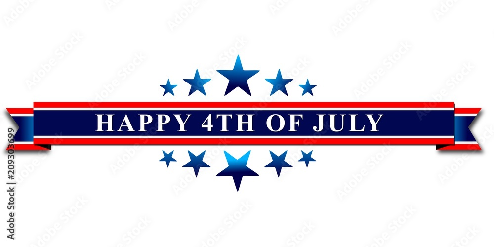 Happy 4th Of July USA Independence Day Header Or Banner Background ...