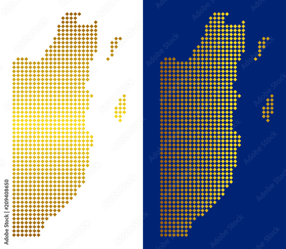Golden dotted Belize map. Vector geographic maps in bright colors with ...