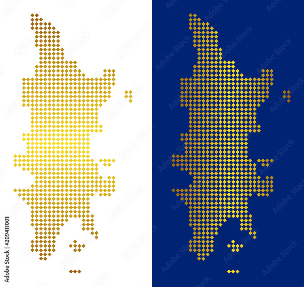 Gold dot Phuket map. Vector geographical maps in shine colors with ...