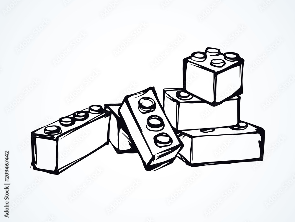 Vector de Stock blocks. Vector drawing | Adobe Stock