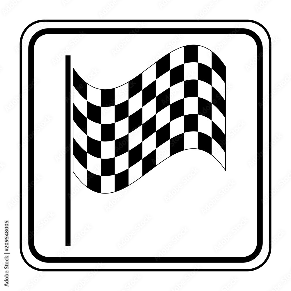 Logo drapeau damier. Stock Vector | Adobe Stock