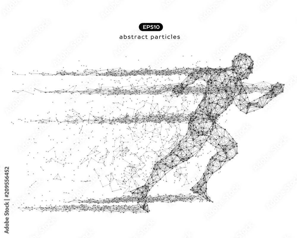 Vector illustration of running man. Stock Vector | Adobe Stock