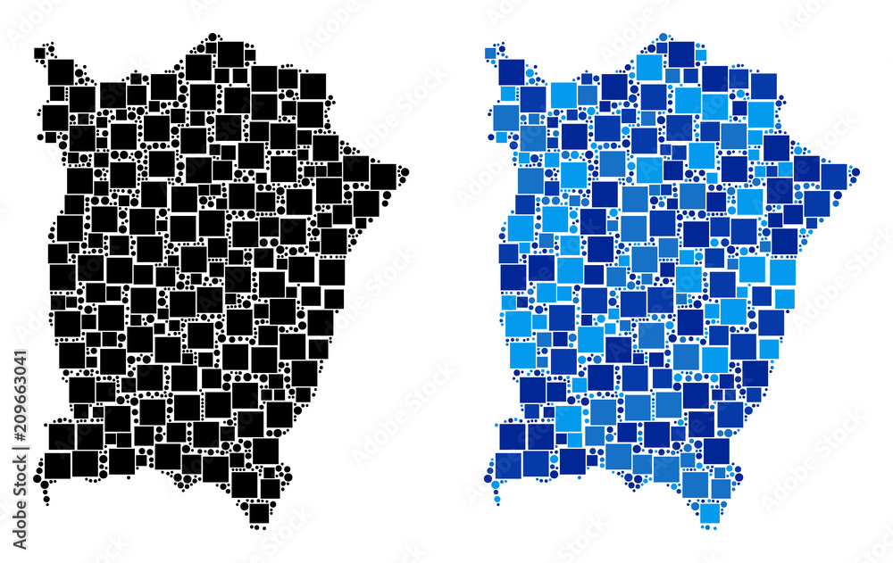 Dotted Penang Island map versions. Abstract geographic scheme version ...