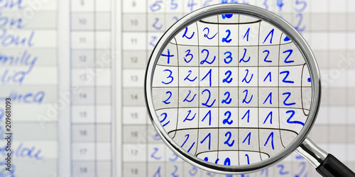 Schulnoten kontrollieren Stock-Foto | Adobe Stock