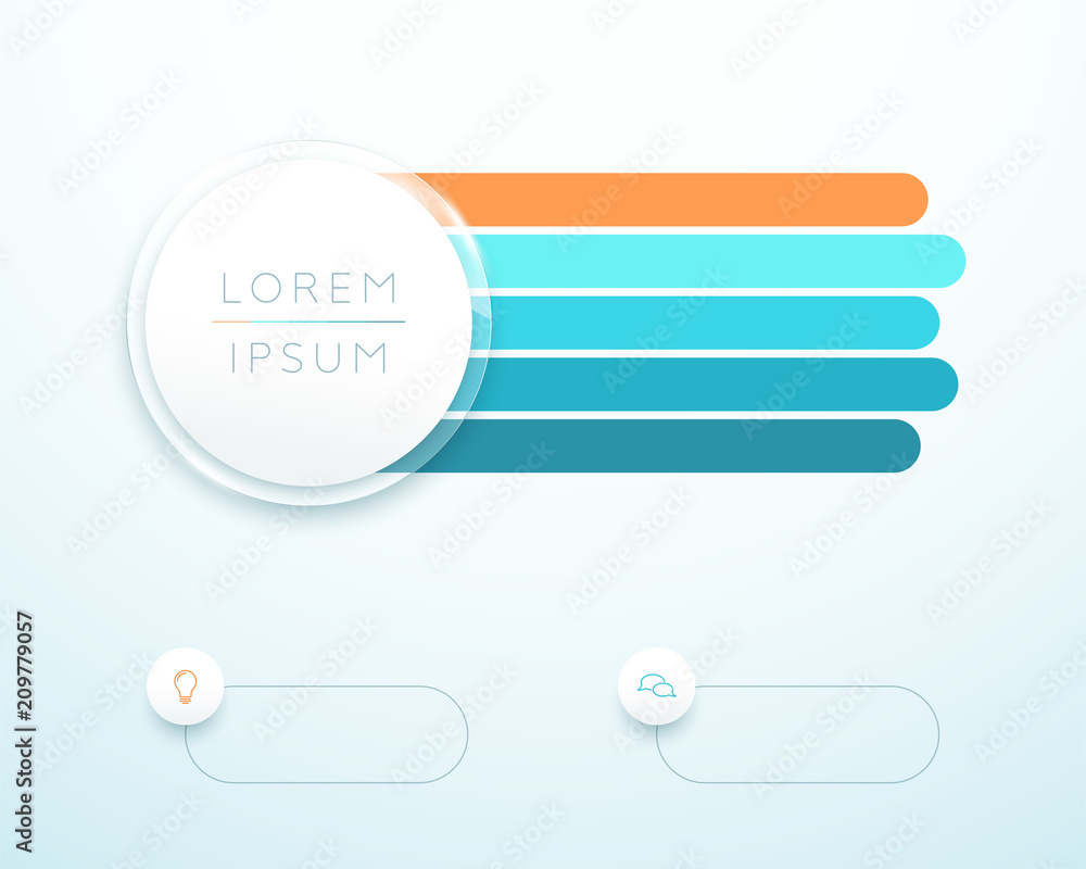 Infographic 5 Step 3d Circle Banner List Template Stock Vector | Adobe ...