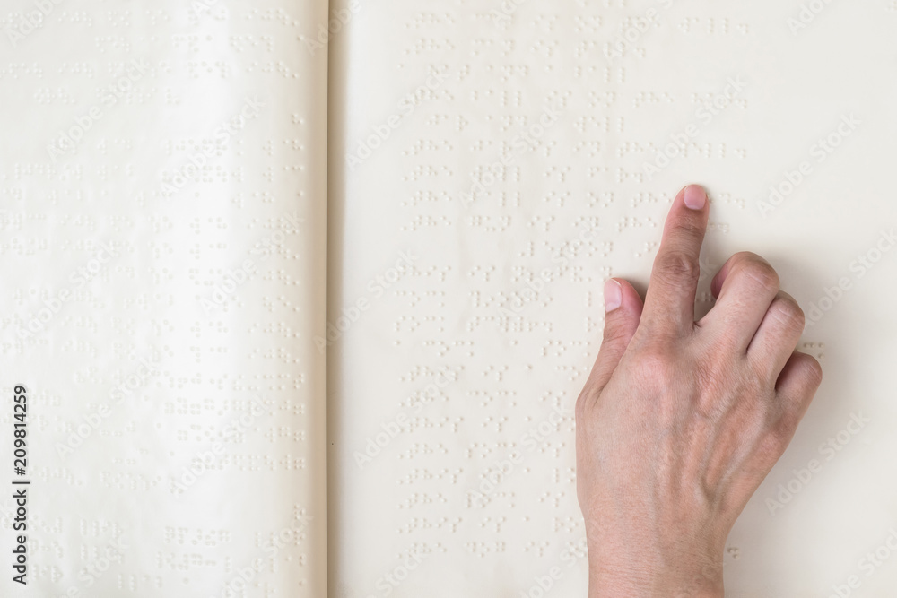 Braille book for low vision/ blind person reading Braille sign by ...