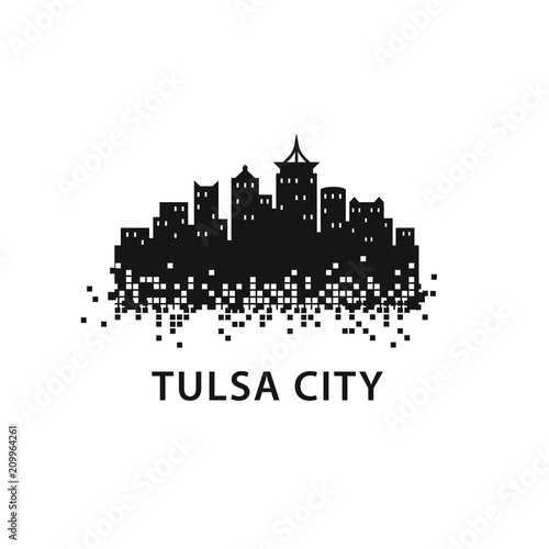 Tulsa City Skyline Landscape Logo Template Stock Vector | Adobe Stock Tulsa City Skyline Landscape Logo Template Stock Vector | Adobe Stock